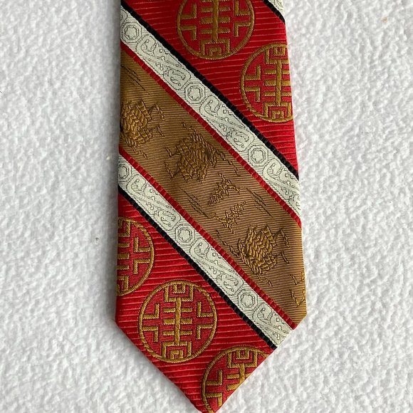 Accessories | 197s 1980s Wide Asian Theme Necktie | Poshmark